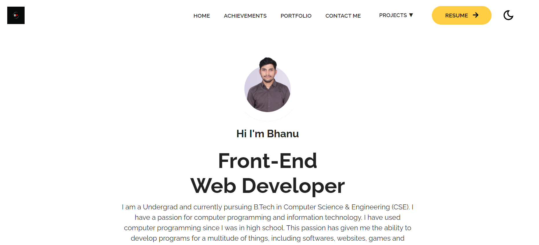 Bhanu's - Personal Portfolio